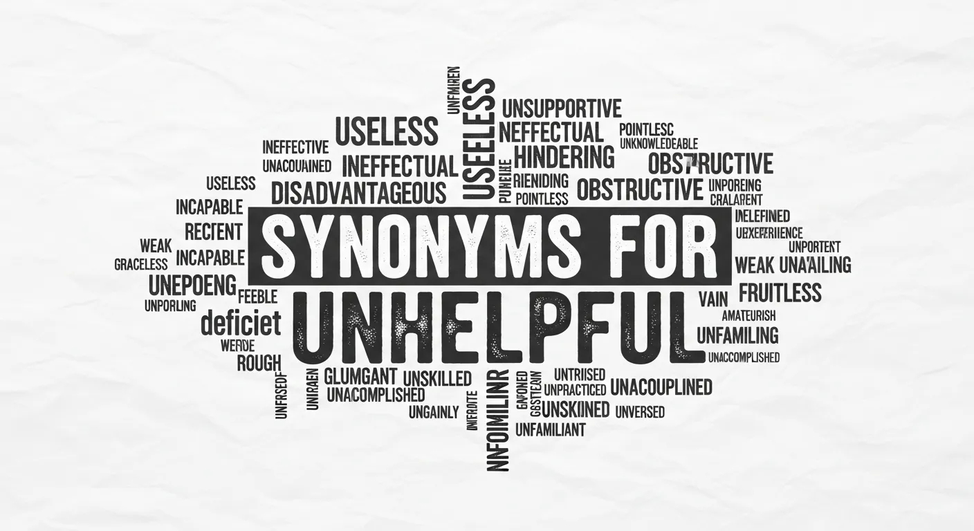 Synonyms for Unhelpful: 50 Words to Describe Lack of Support